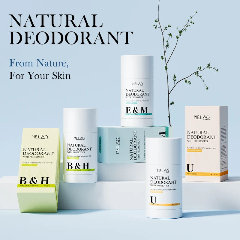 Cooling Combination Eucalyptus Mint Natural Deodorant Stick Probiotic ...
